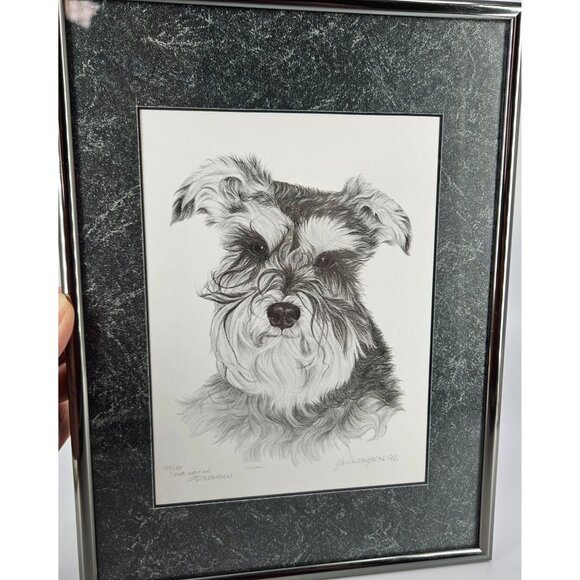 Gini Adamson | Art | Mini Schnauzer Dog Art Pencil Drawing G Adamson ...